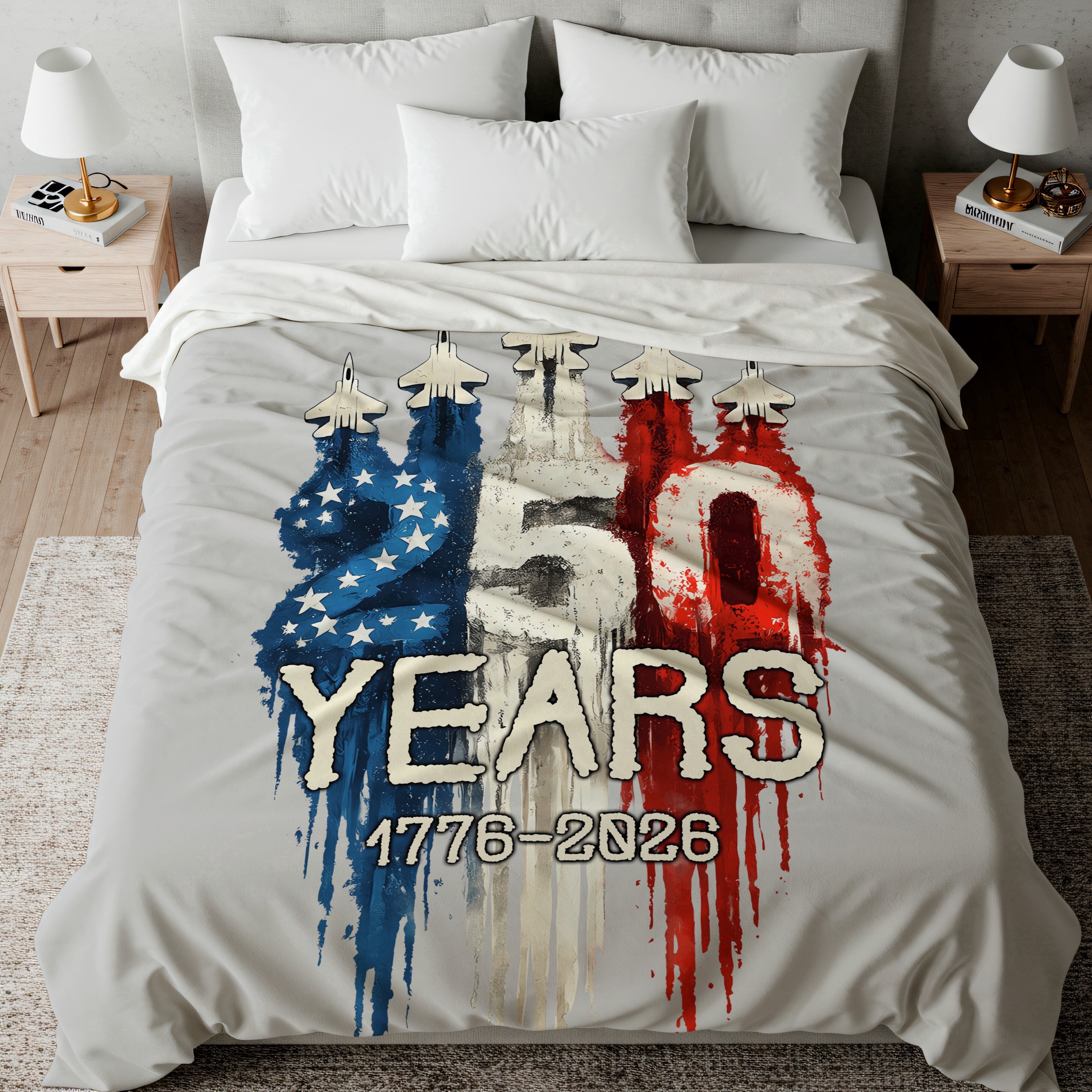 America 250 Years Blanket, USA 250th Anniversary 1776-2026 ...