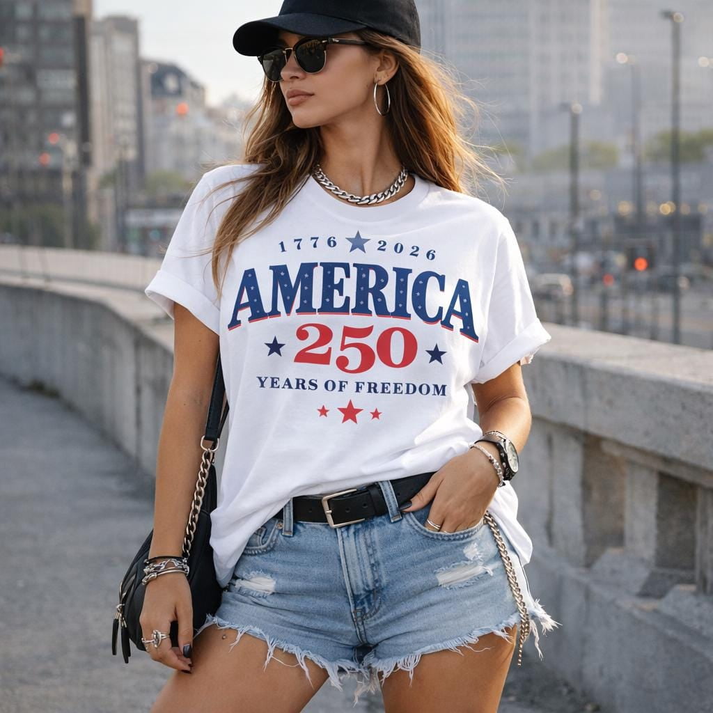 America 250 Years Freedom Retro Americana Graphic Retro USA 250th ...