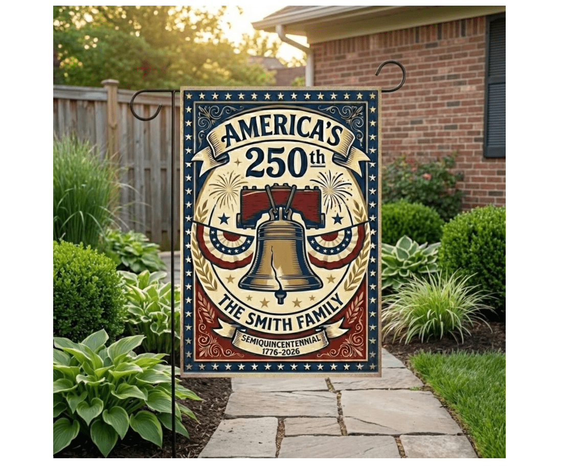 America 250 Years Liberty Bell Patriotic 1776 2026 Flag 28x40 POLE NOT ...
