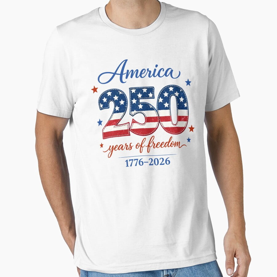 America 250 Years Of Freedom 1776-2026 Memorial Day T-Shirt All Size S ...