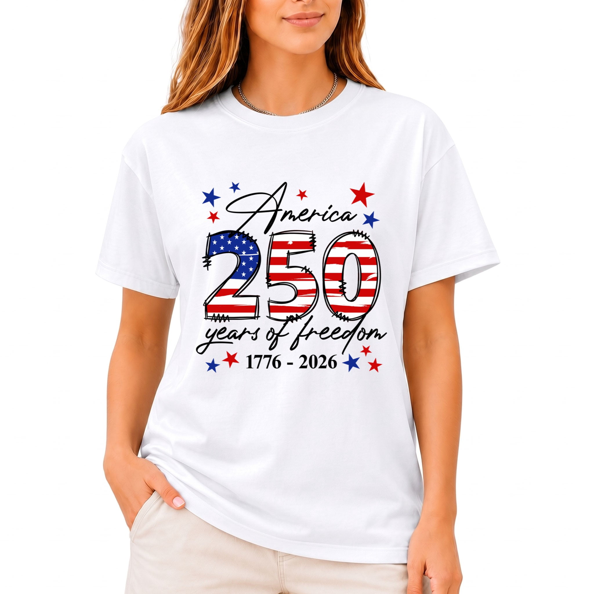 America 250 Years Of Freedom T-Shirt – Patriotic Celebration – Unisex ...