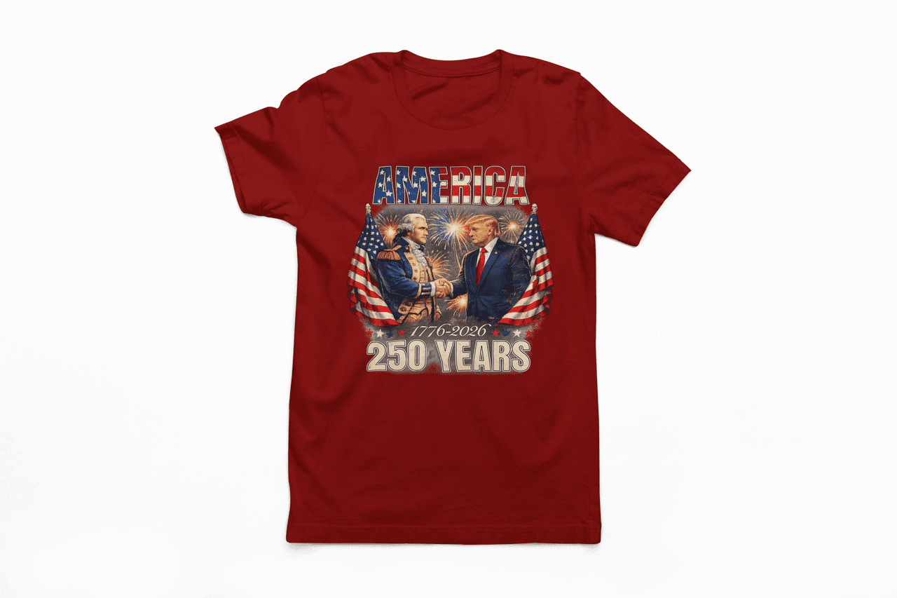 America 250 Years Patriotic Graphic T-Shirt 1776-2026 USA Flag ...