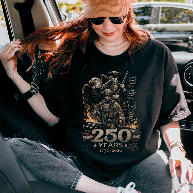 America 250 Years Shirt, Patriotic Military Eagle Tee, We The People ...