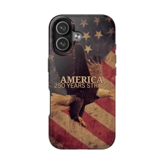 America 250 Years Strong Eagle Flag Case iPhone 17 through 11 Pro Max ...