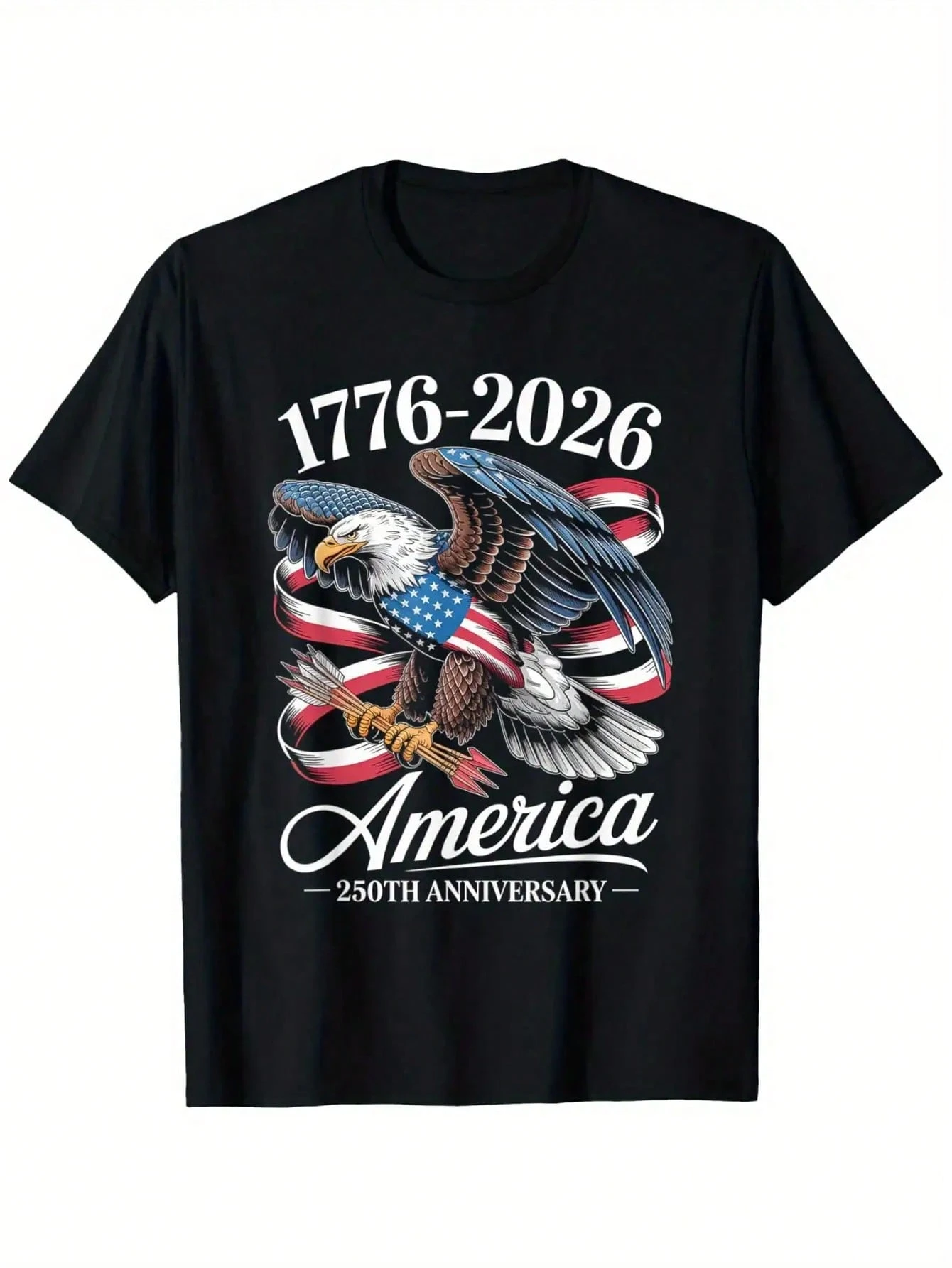 America 250th Anniversary 1776-2026 Patriotic Bald Eagle Men's Graphic ...