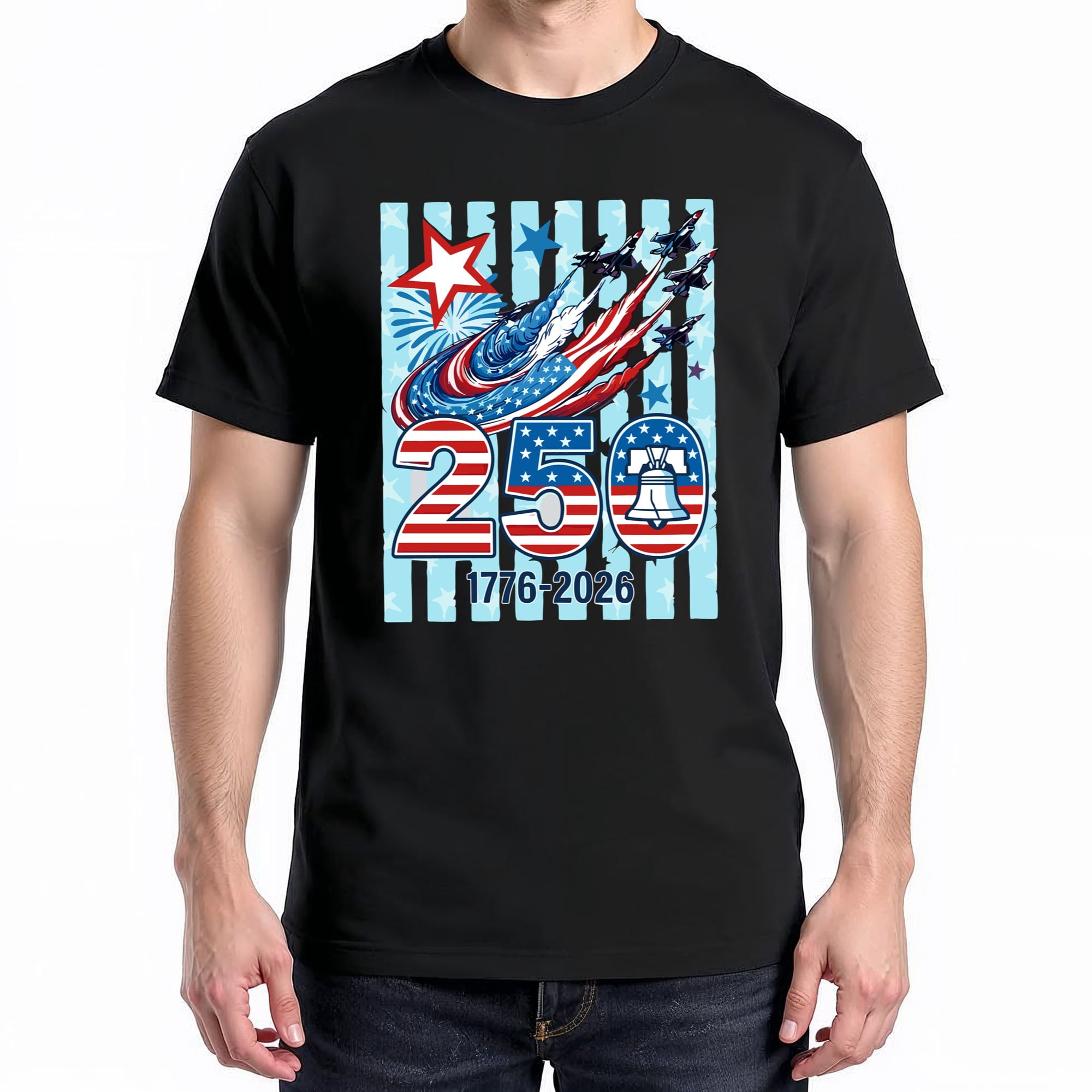 America 250th Anniversary 1776-2026 Patriotic T-Shirt Sublimation Print ...