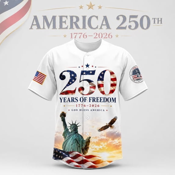 America 250th Anniversary 2026 Baseball Jersey Independence Tribute ...