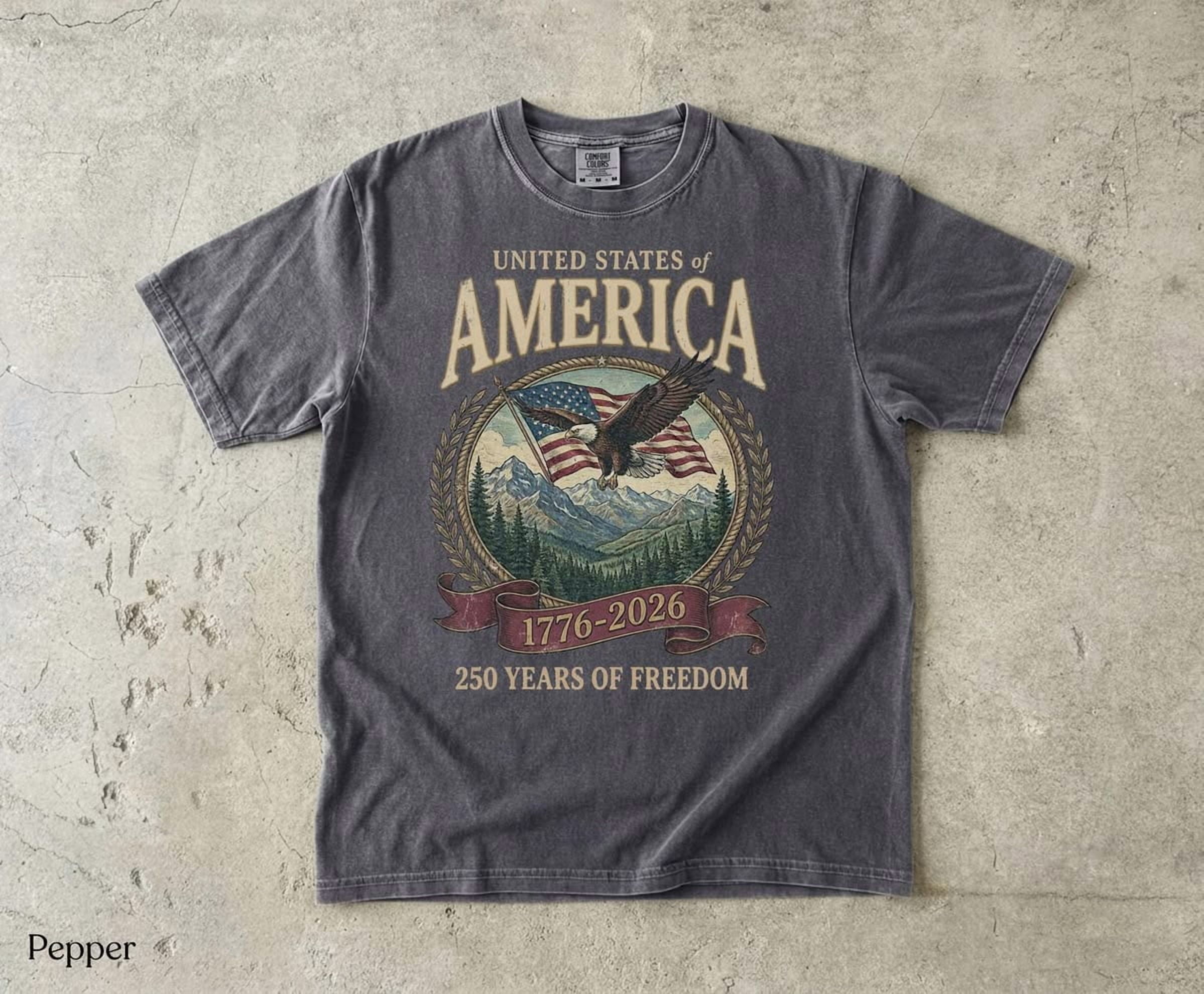 America 250th Anniversary 90s Graphic Style Tshirt, Y2k Patriotic USA ...