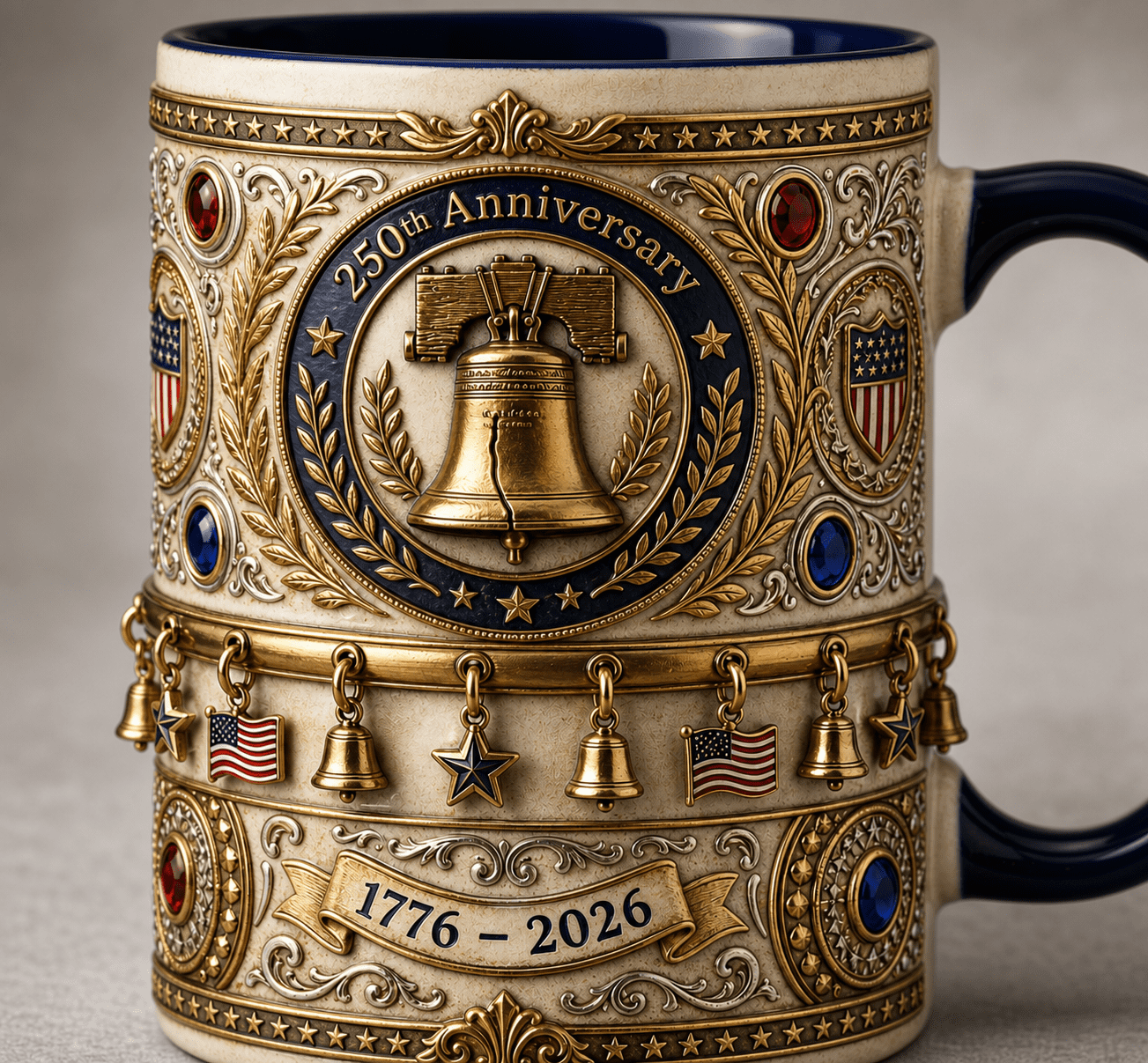 America 250th Anniversary Accent Mug, 1776-2026 Patriotic Coffee Cup ...