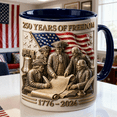 America 250th Anniversary Accent Mug, 1776-2026 Patriotic USA Coffee ...