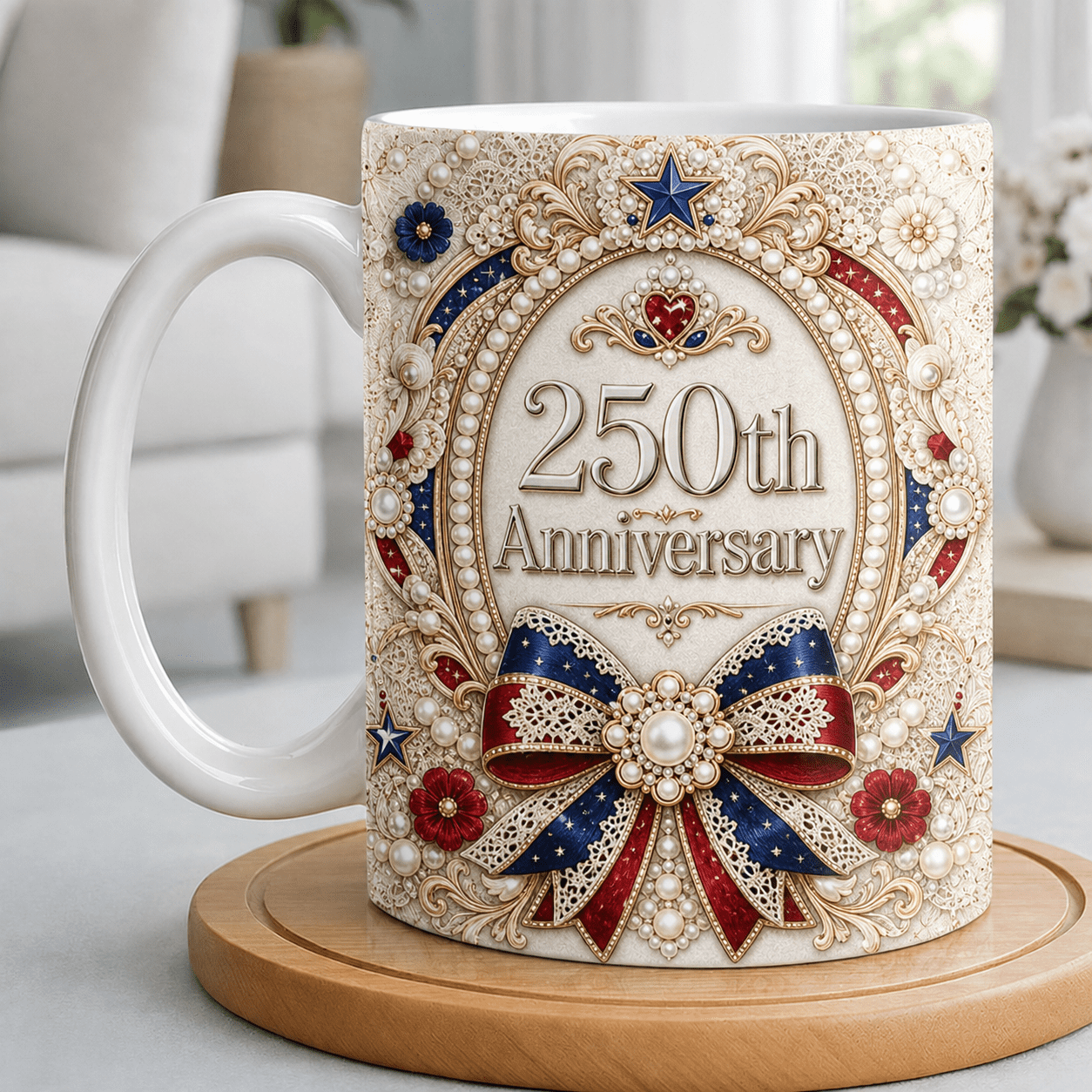 America 250th Anniversary Accent Mug, Patriotic Grandma 1776-2026 ...