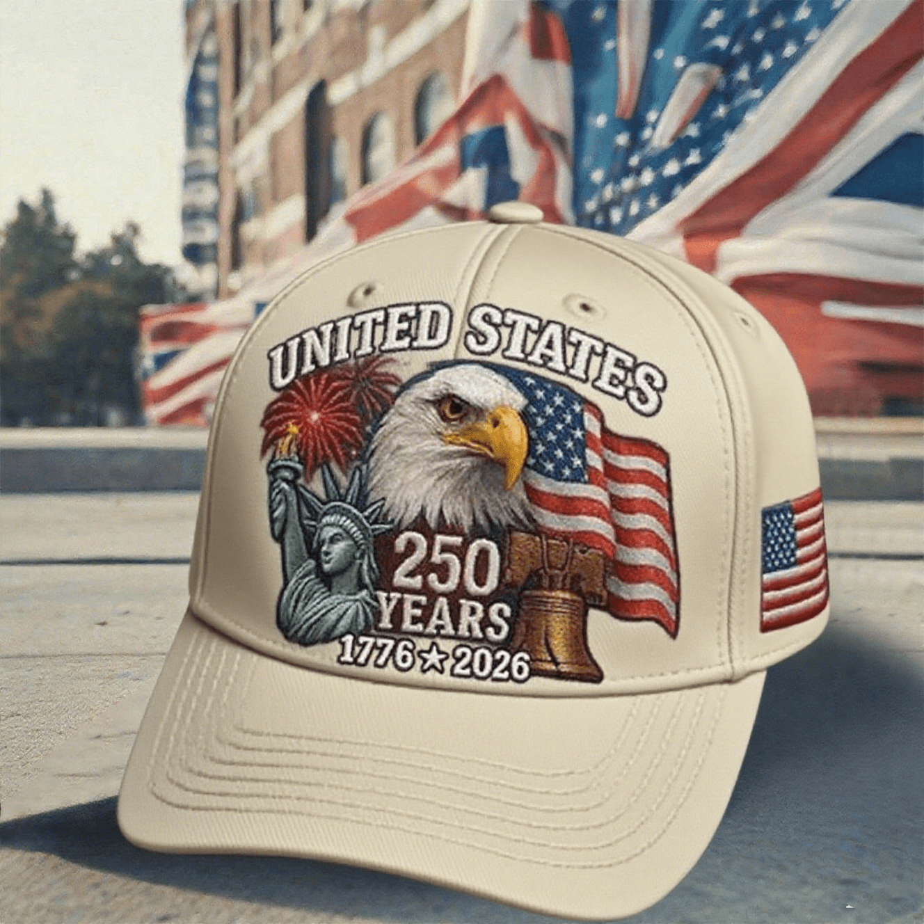 America 250th Anniversary Ball Cap, United States Patriotic ...