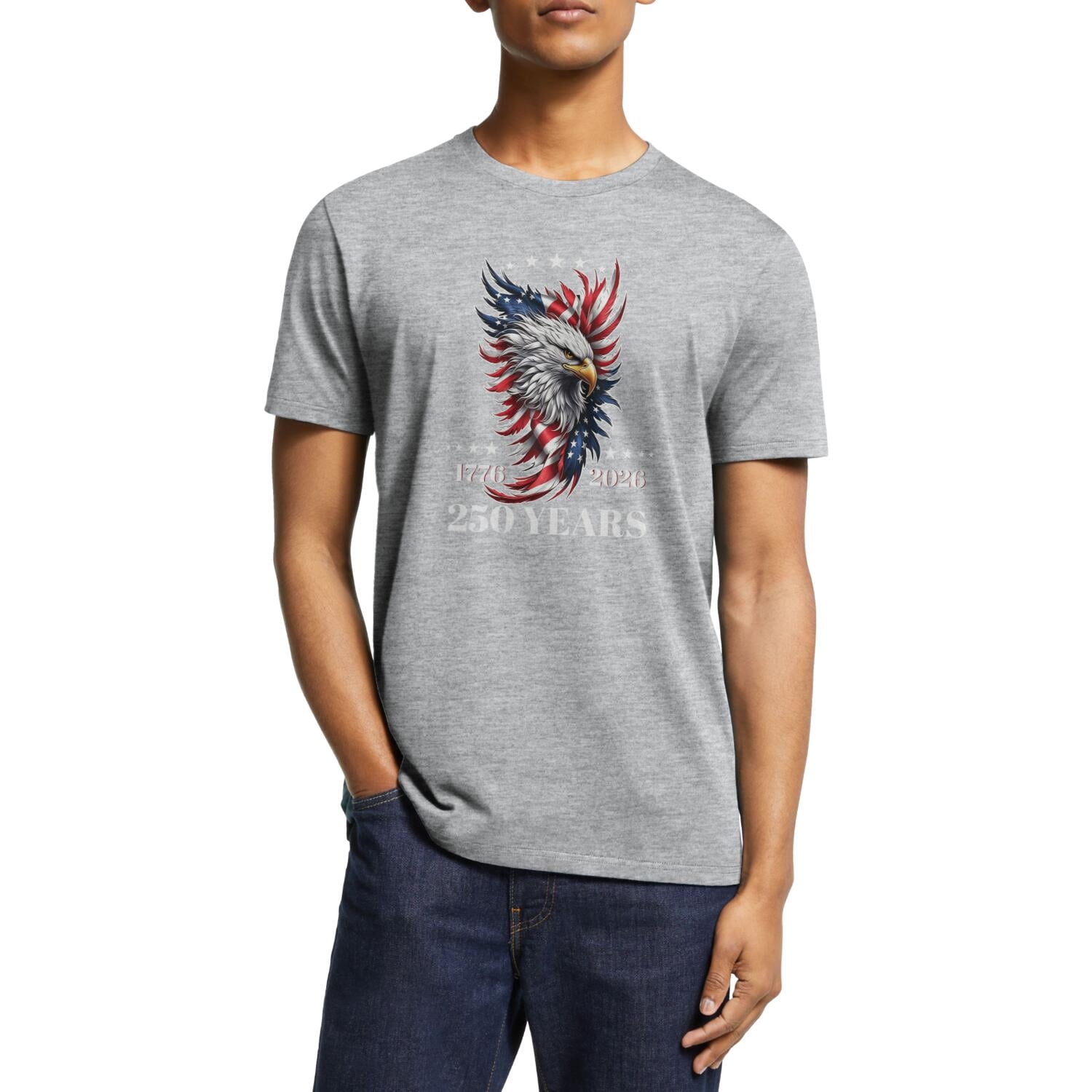 America 250th Anniversary Casual T Shirts for Men, Retro USA Flag ...