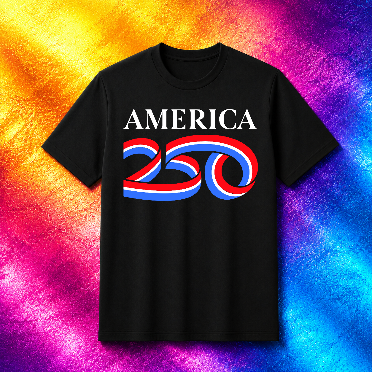America 250th Anniversary Celebration Patriotic Quarter Slogan Unisex T ...