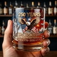 America 250th Anniversary Commemorative Whiskey Glass, Patriotic Eagle ...