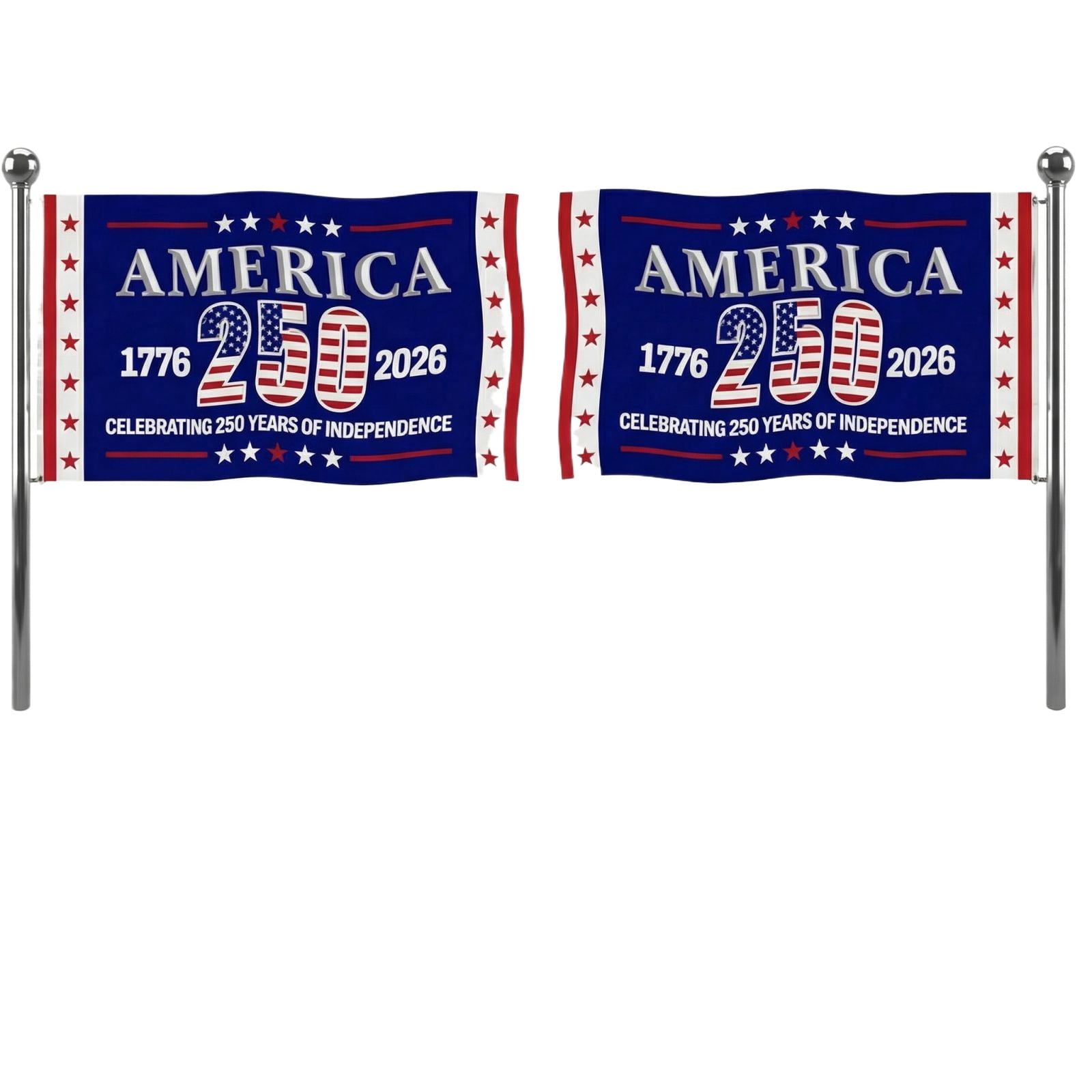 America 250th Anniversary Flag 3x5 FT Double Sided for Indoor Garden ...