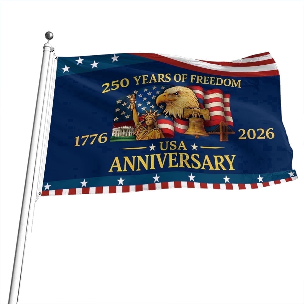 America 250th Anniversary Flag 3x5 Ft Eagle Flag 3 Ply Double-sided USA ...