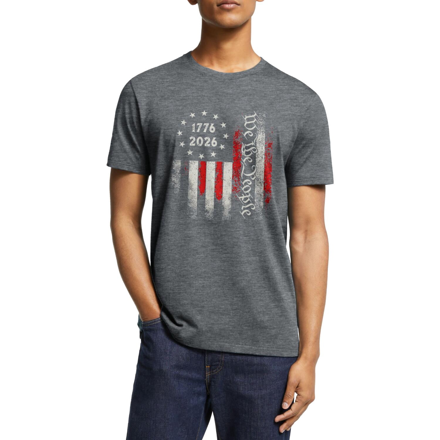 America 250th Anniversary Men Holiday T Shirts, Classic Retro USA Flag ...