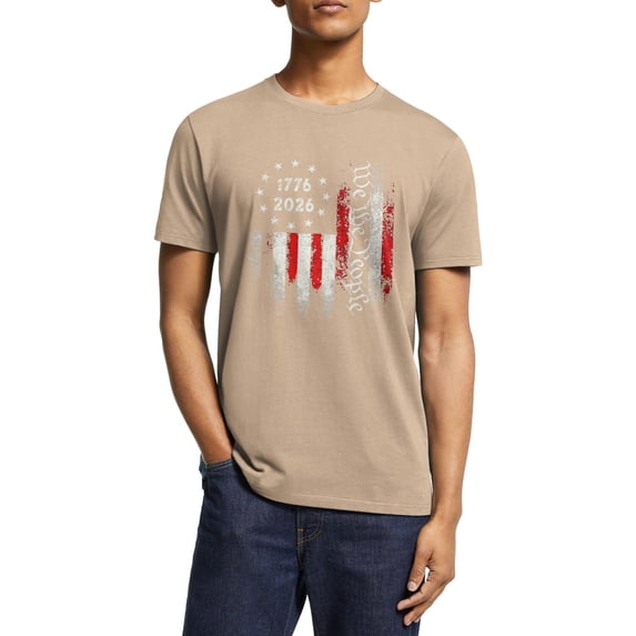 America 250th Anniversary Men Holiday T Shirts, Classic Retro USA Flag ...