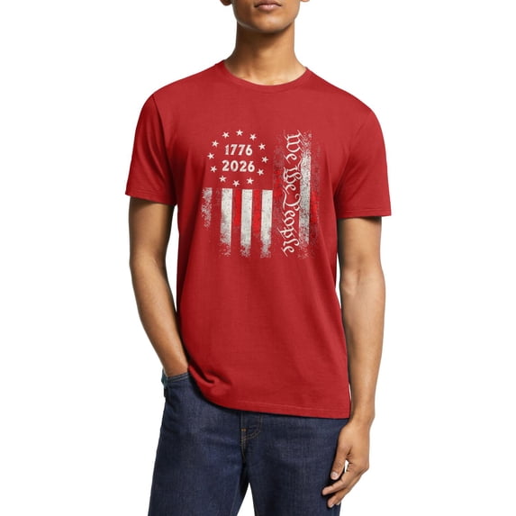 America 250th Anniversary Men Holiday T Shirts, Classic Retro USA Flag ...