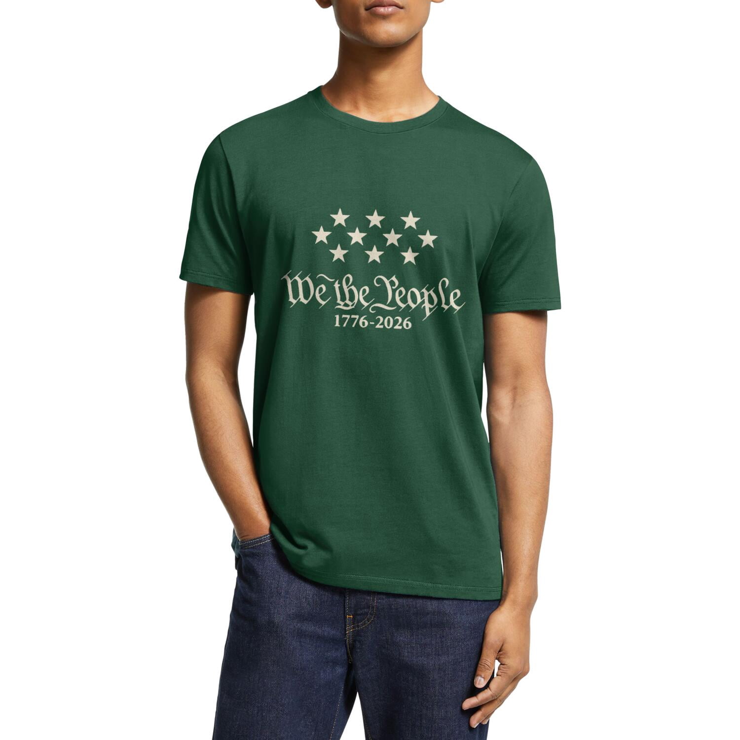 America 250th Anniversary Men T Shirts, 1776-2026 USA Flag Olive Green ...