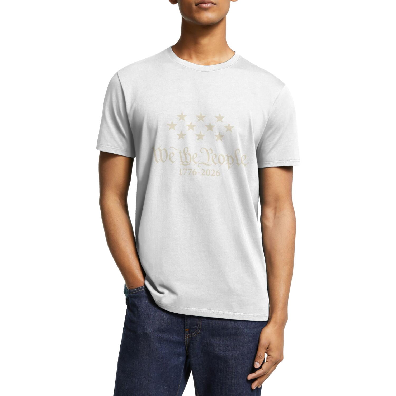 America 250th Anniversary Men T Shirts, 1776-2026 USA Flag White ...