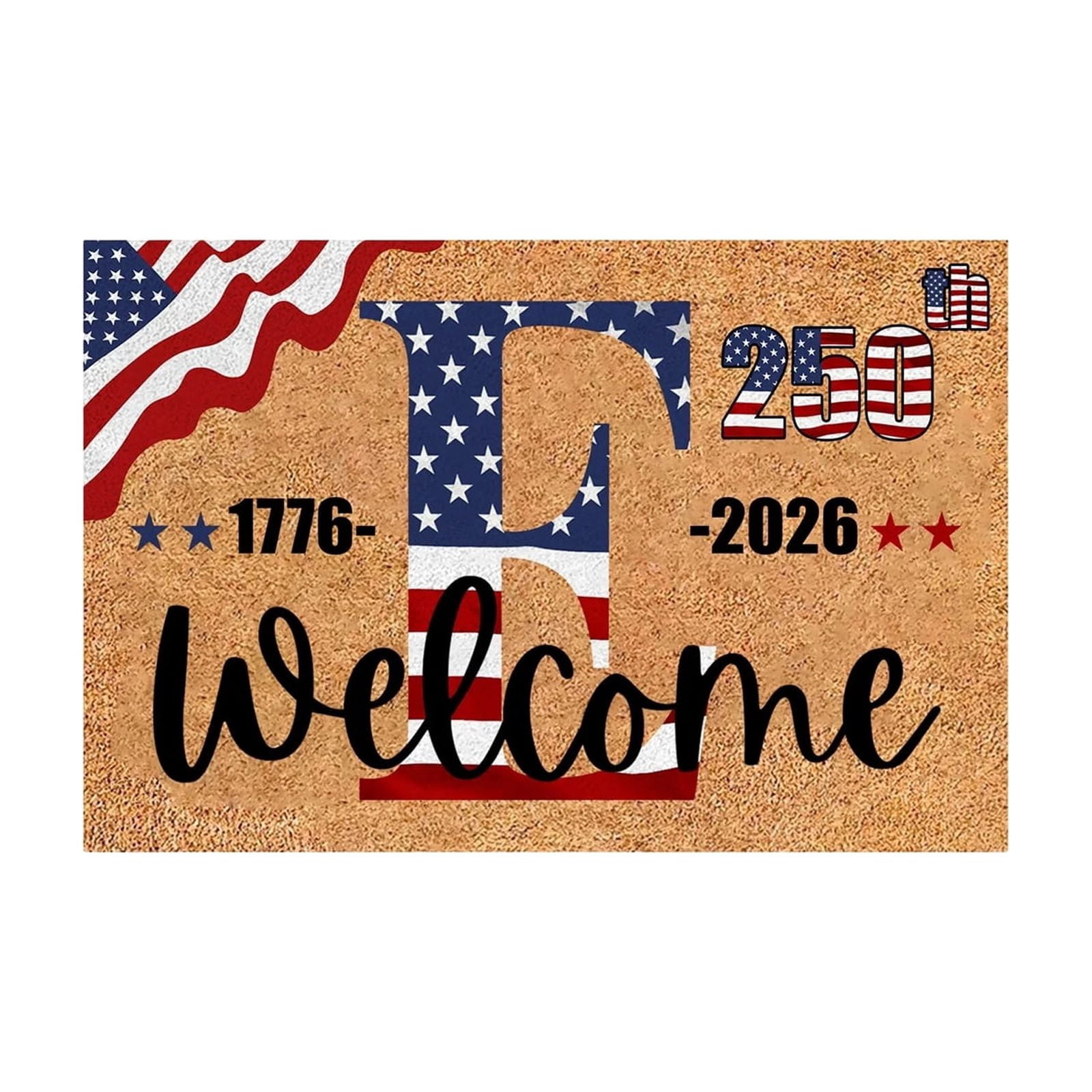 America 250th Anniversary Monogram Welcome Mat, 1776-2026 4th of July ...