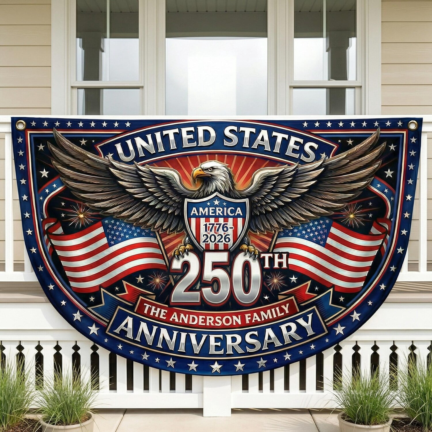 America 250th Anniversary Patriotic Banner,1776 2026 Let Freedom Ring ...