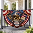 America 250th Anniversary Patriotic Semicircle Flag Bunting Banner ...