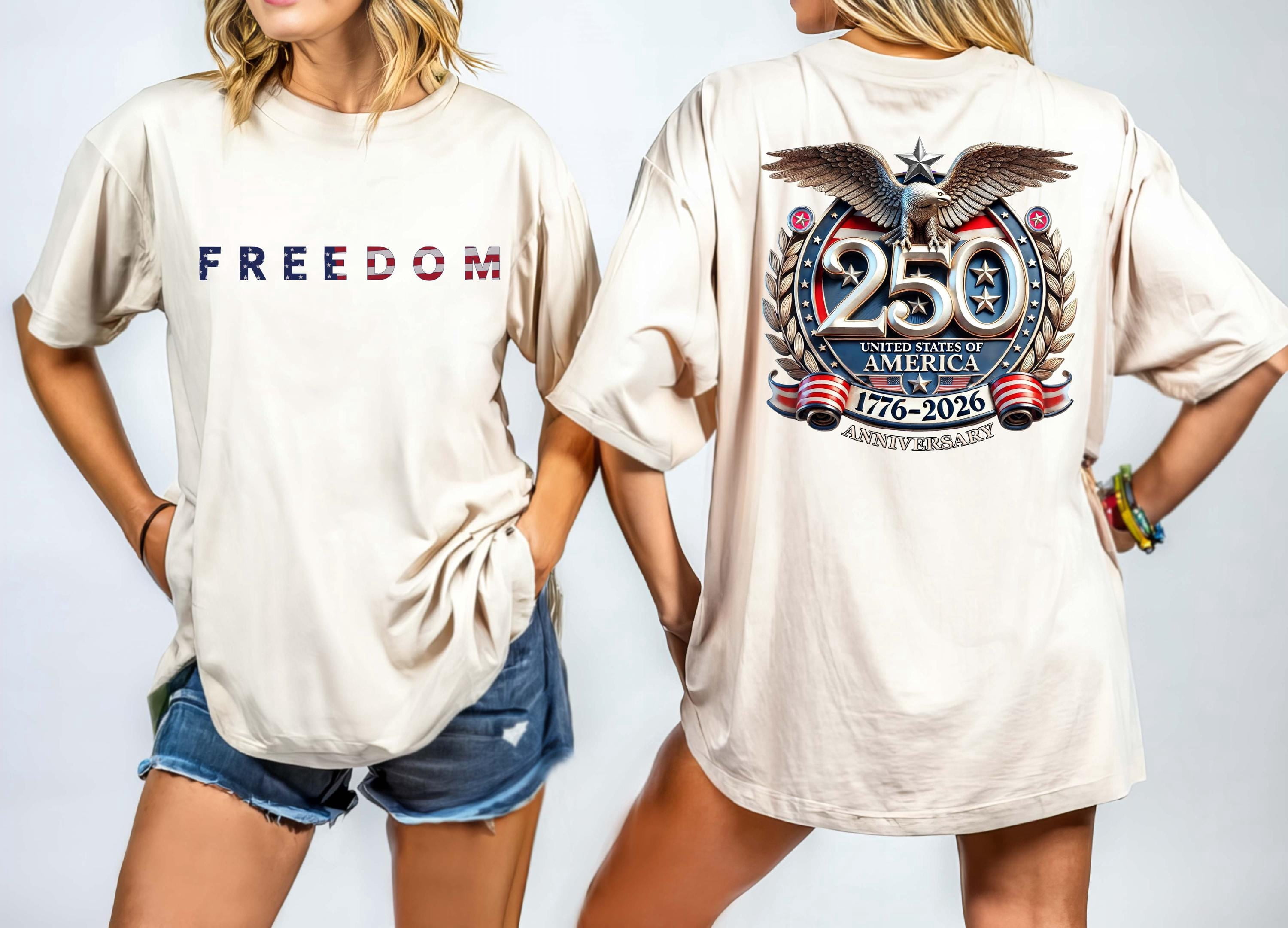 America 250th Anniversary Shirt Patriot Eagle Statue of Liberty Tee ...