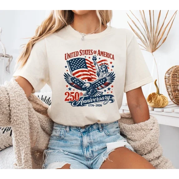 America 250th Anniversary Shirt, Patriotic Eagle Tee, 4th Of July T ...