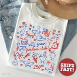 America 250th Anniversary Shirt, Silly Goose 4th of July T Shirt, USA ...