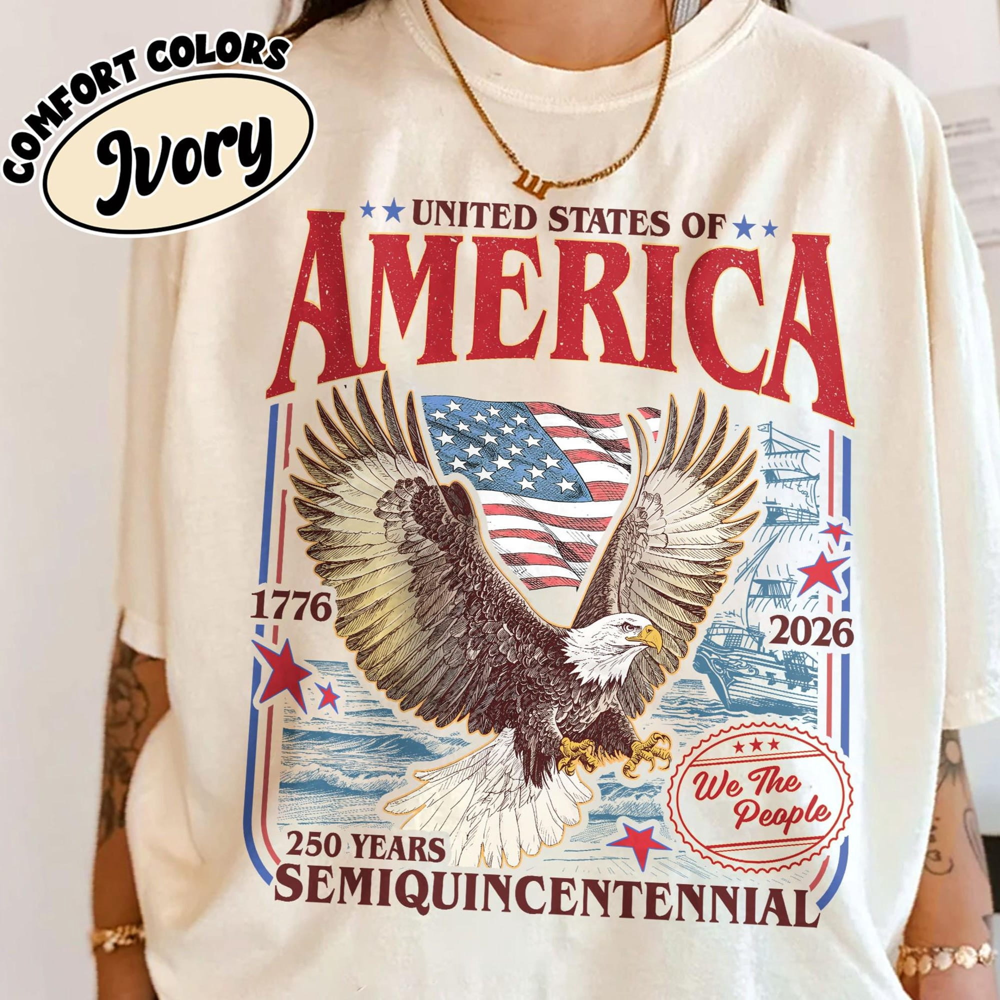 America 250th Anniversary Shirt We The People Patriotic Eagle American ...