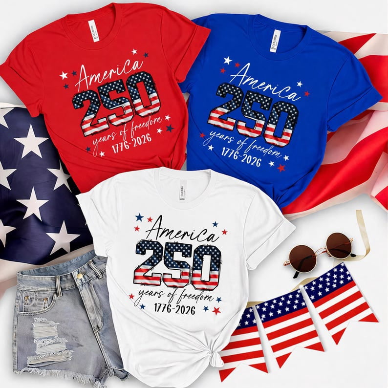 America 250th Anniversary T-Shirt - USA 250 Years of Freedom Patriotic ...