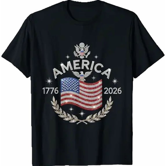 America 250th Anniversary USA Flag 1776 2026 Patriotic T-Shirt ...