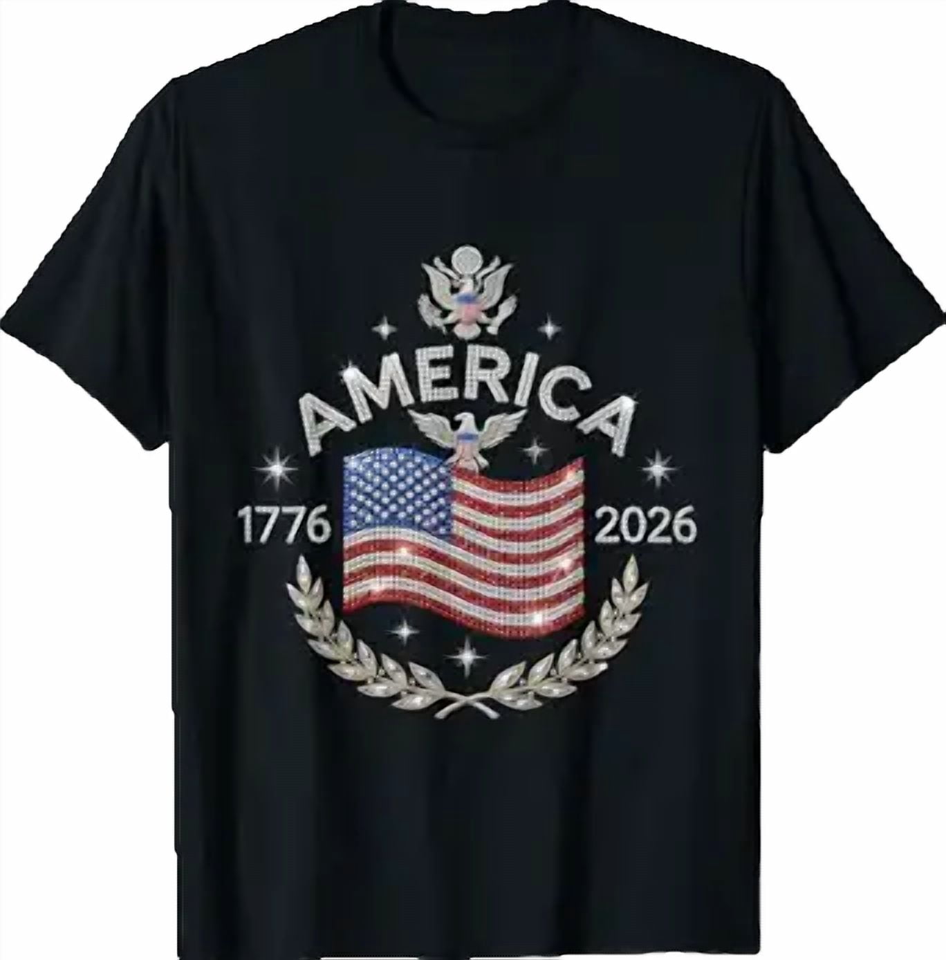 America 250th Anniversary USA Flag 1776 2026 Patriotic T-Shirt ...