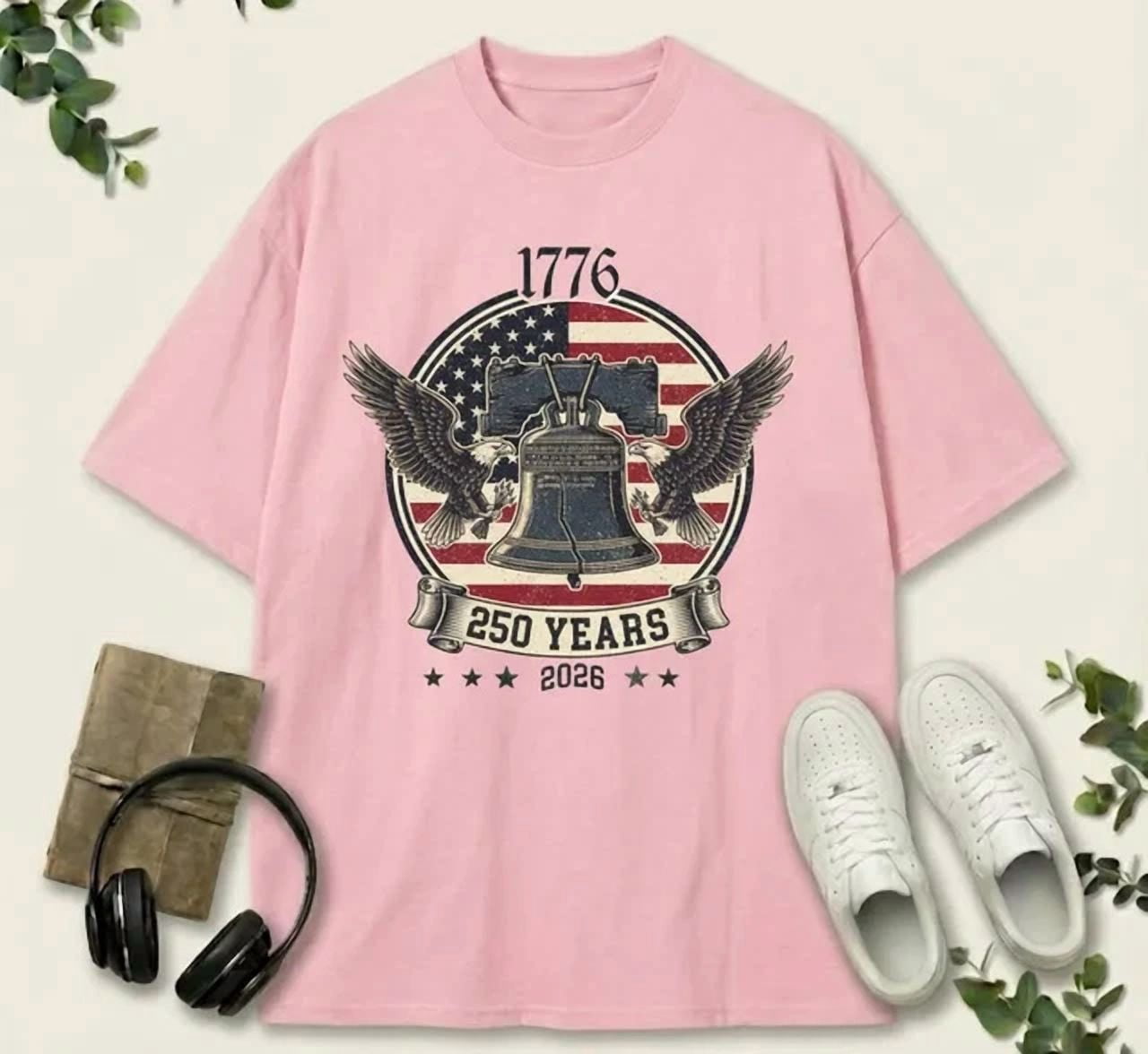 America 250th Anniversary USA Retro Liberty Bell Eagle T-Shirt Unisex S ...