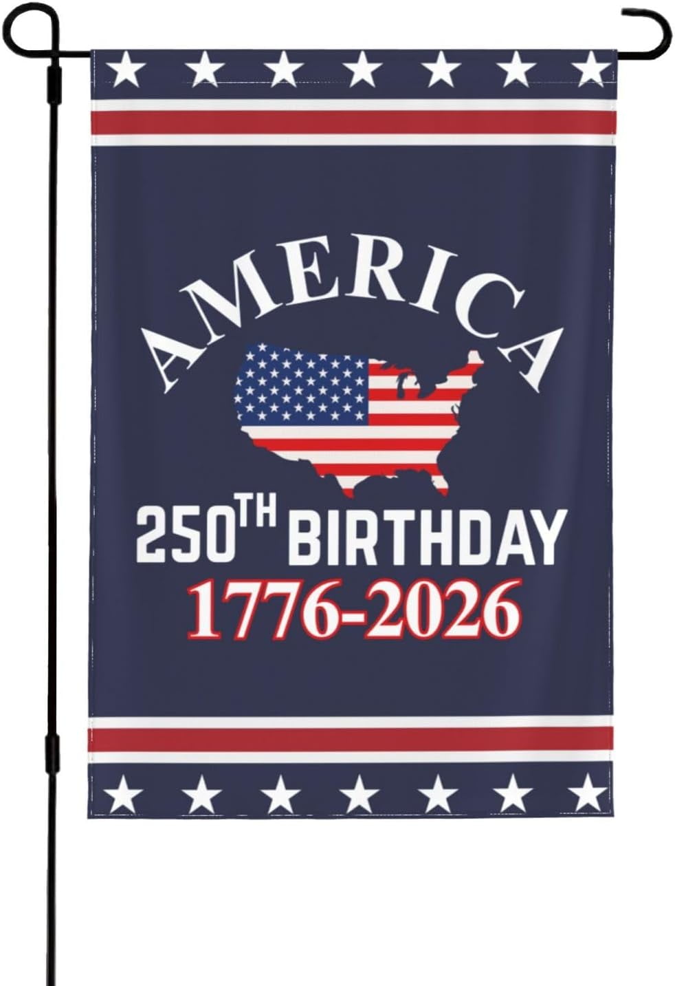 America 250th Birthday Flags 1776 2026 250 Years Anniversary Garden ...