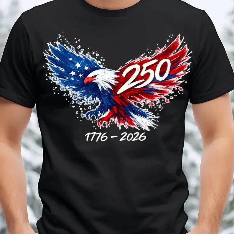 America 250th Celebrate 250 Years Of America USA Eagle T-Shirt ...