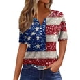 America 250th Independence Day Short Sleeve Patriotic Blouses Vintage ...