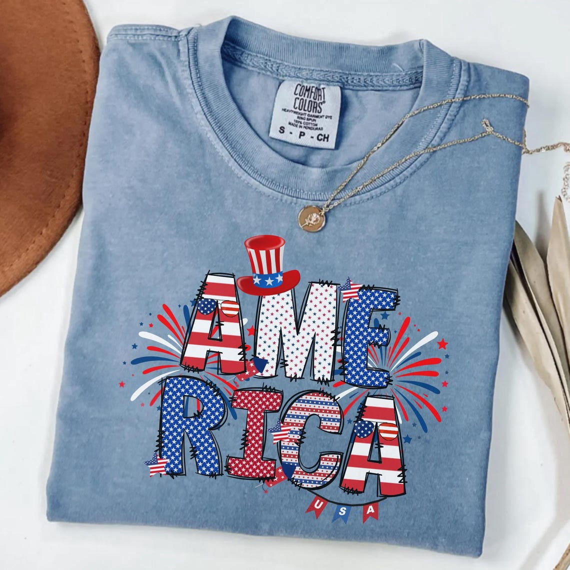 America 4Th July Independence Memorial T-Shirt - Walmart.com