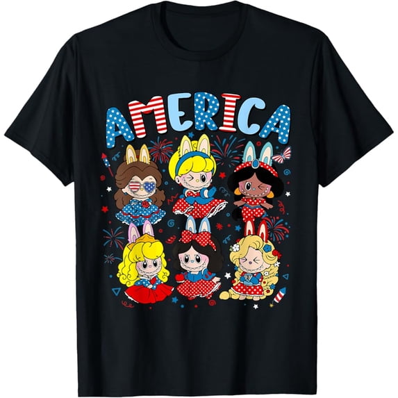 America 4Th Of July Patriotic Red White Blue Kids Woman T-Shirt ...