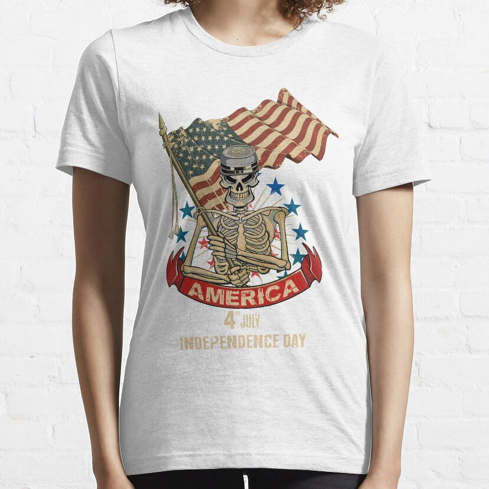 America 4th July Independence Day Essential T-Shirt Vintage Birthday ...