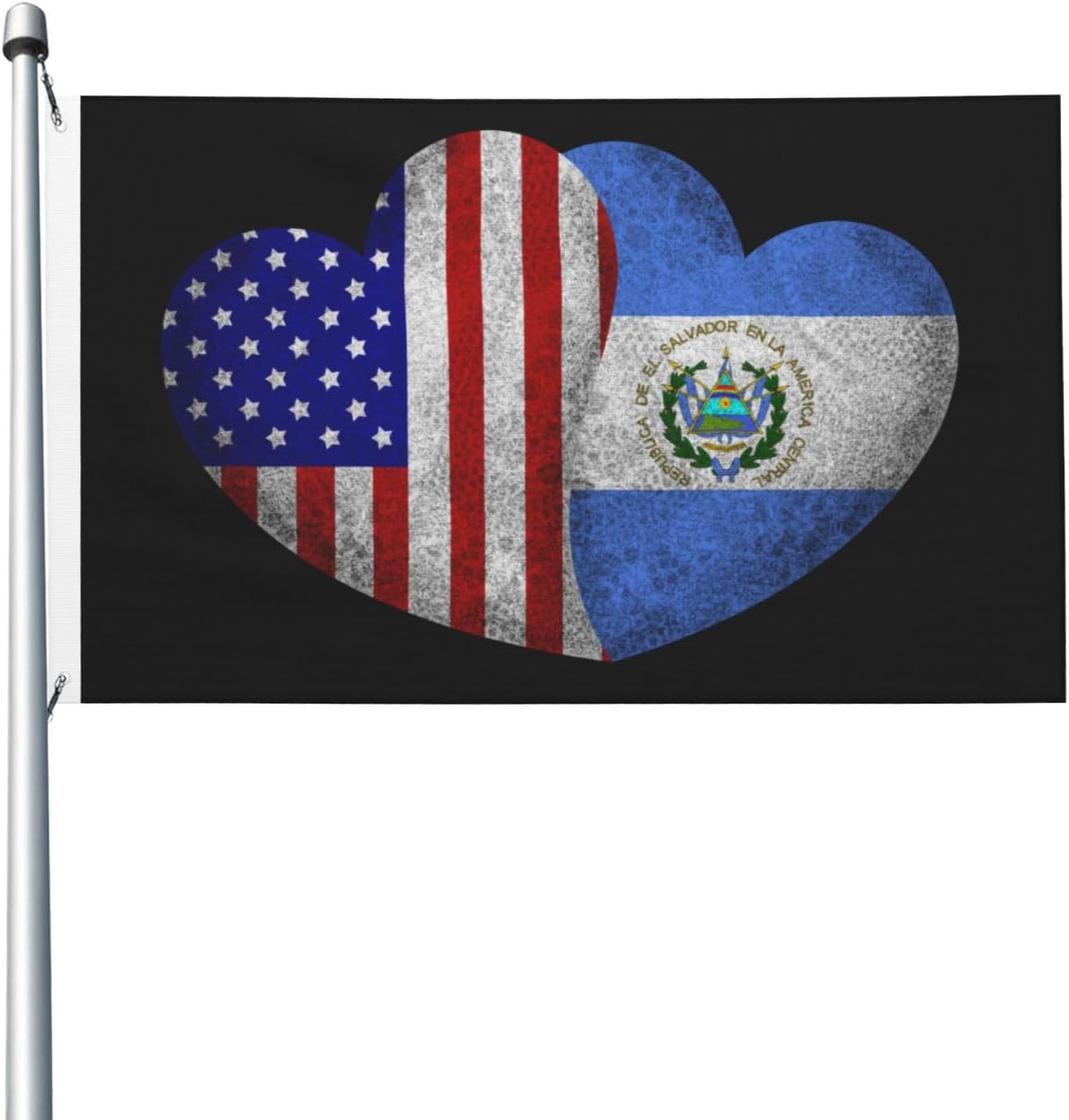 America And Spain Spanish Heart Flag Flag 3x5 Ft Double Fabric Duplex ...