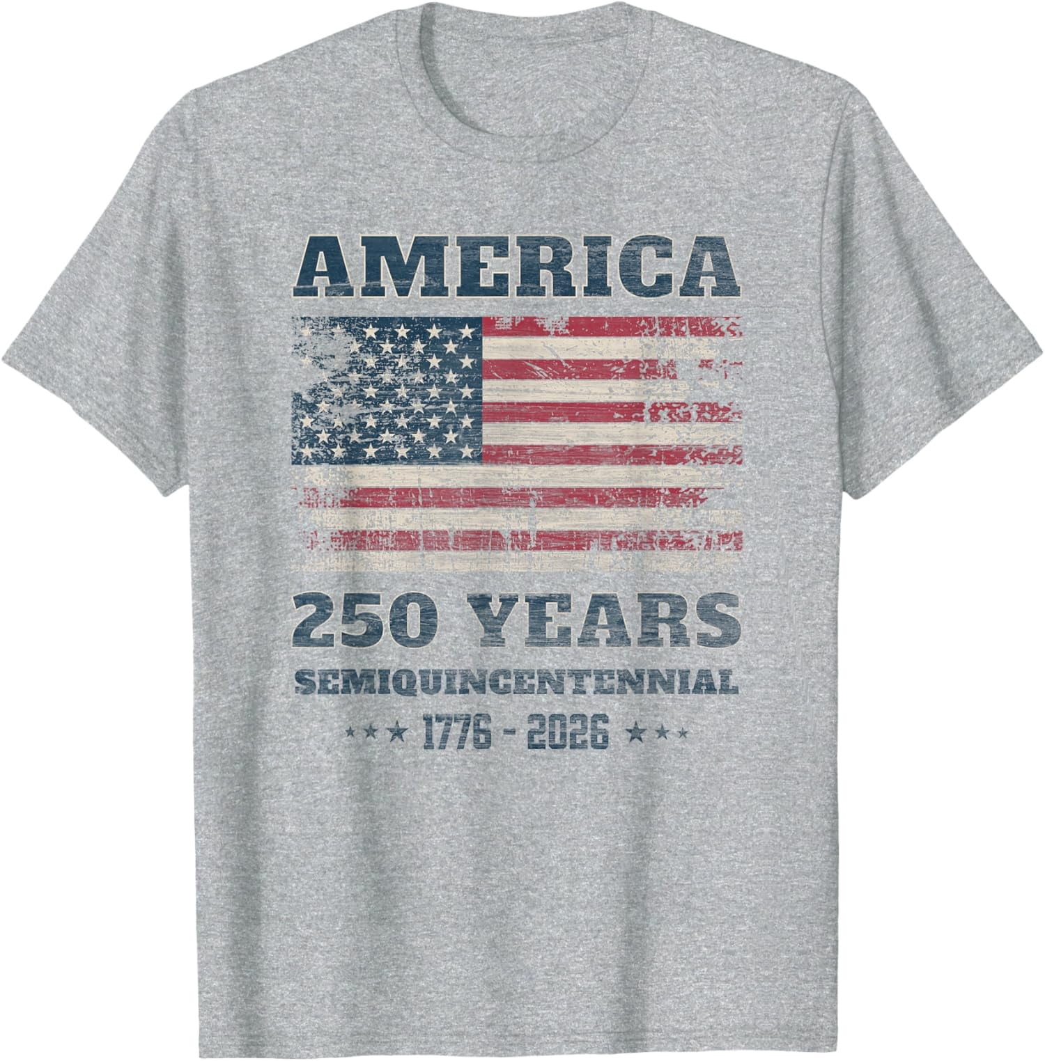 America Anniversary Grunge Flag USA 250 Years Patriotic T-shirt ...