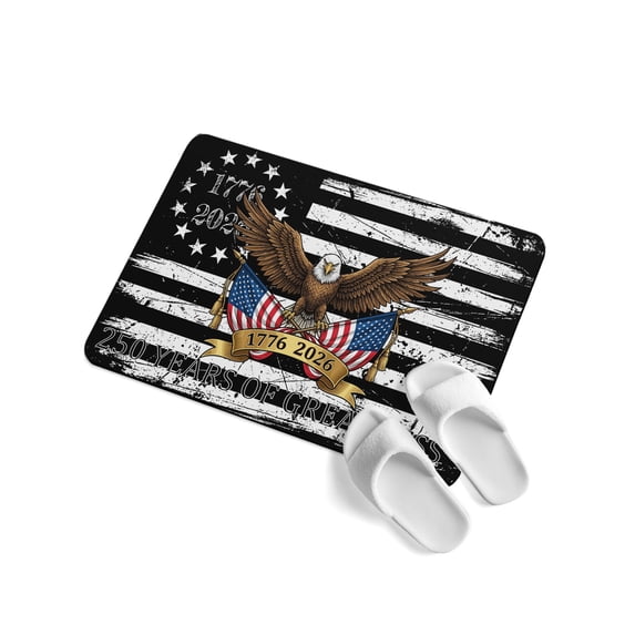 America Anniversary Soft Diatomaceous Earth Mat, Independence Day Bald ...