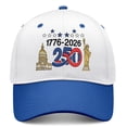 America Birthday 1776 2026 250 Years Anniversary Snapback Hat Plain ...