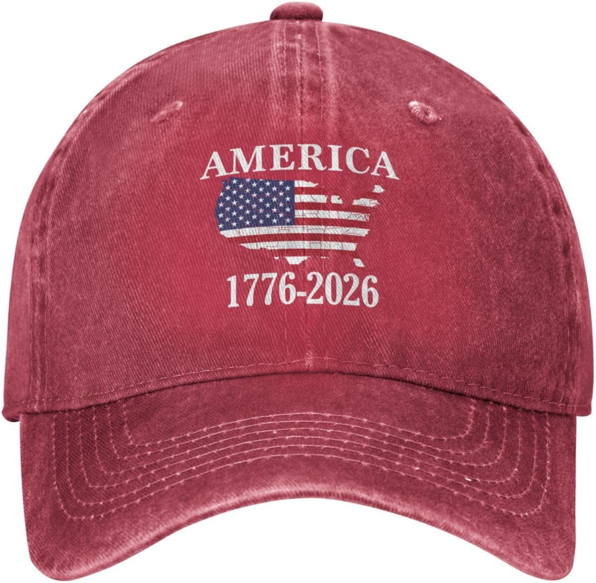 America Birthday Hat 1776 2026 America s Anniversary Hat God Bless USA ...