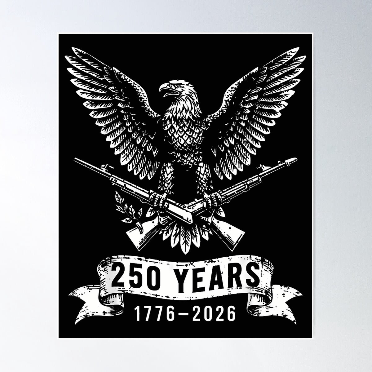 America Birthday July 4 Vintage Eagle Art Unframed Paper Poster 24x36in ...