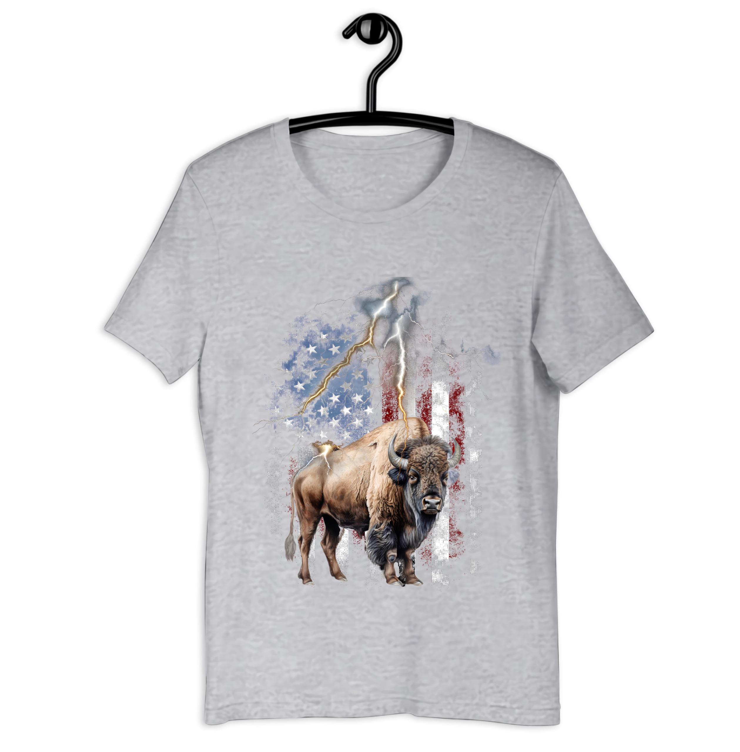 America Bison Shirt, Bison American Flag, Bison Graphic, Gift for Dad ...